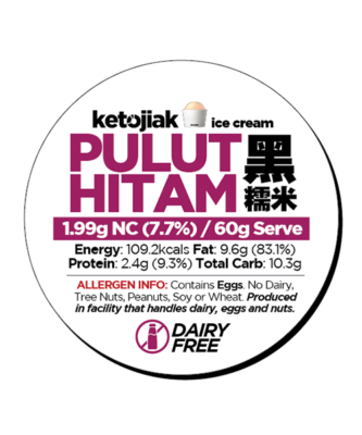 Pulut Hitam 黑糯米 Ice Cream ⬩ Sugar-Free, Dairy-Free, Ultra-Low Carb ...