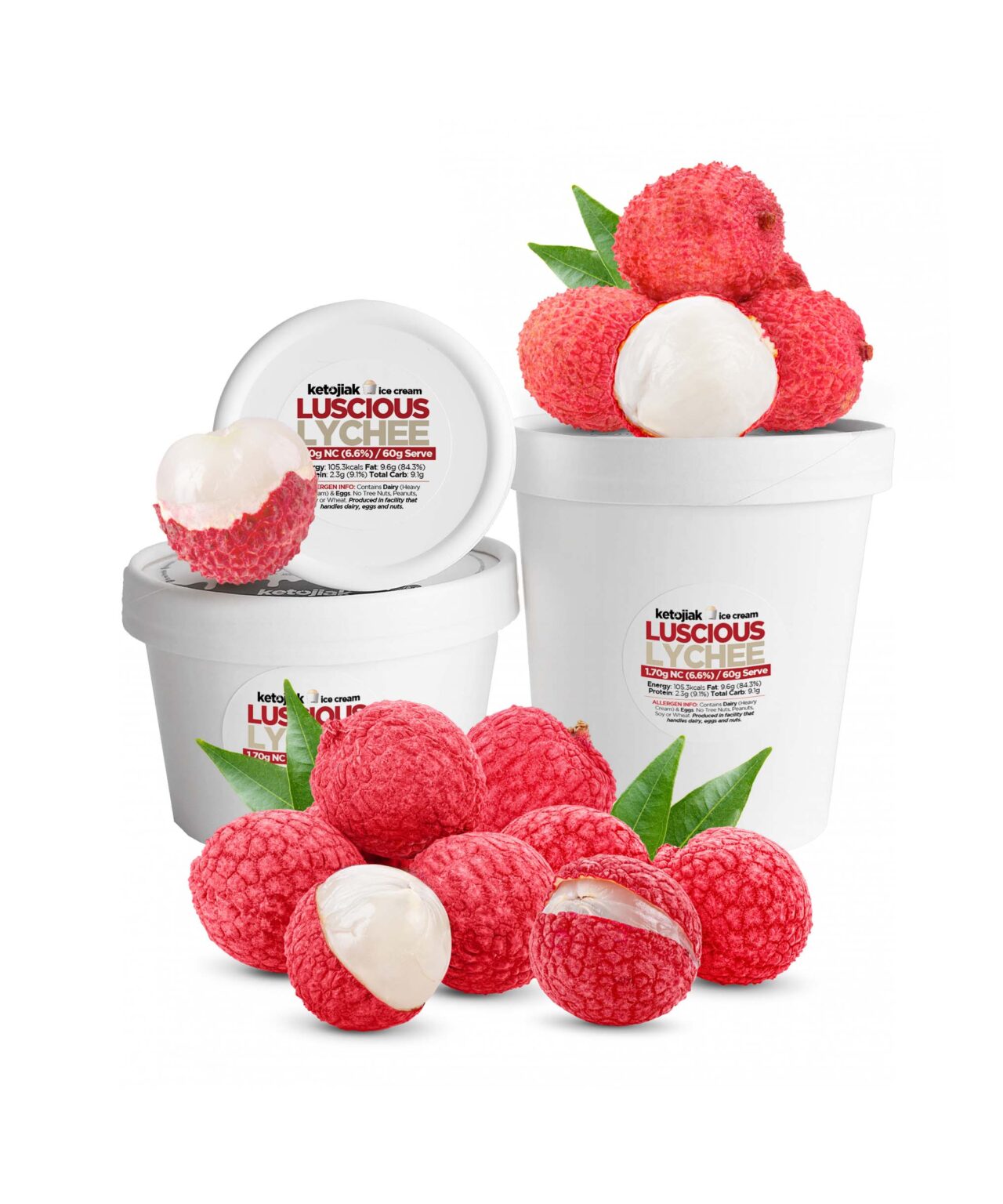 Luscious Lychee Ice Cream ⬩ Sugar-Free, Ultra-Low Carb » Ketojiak