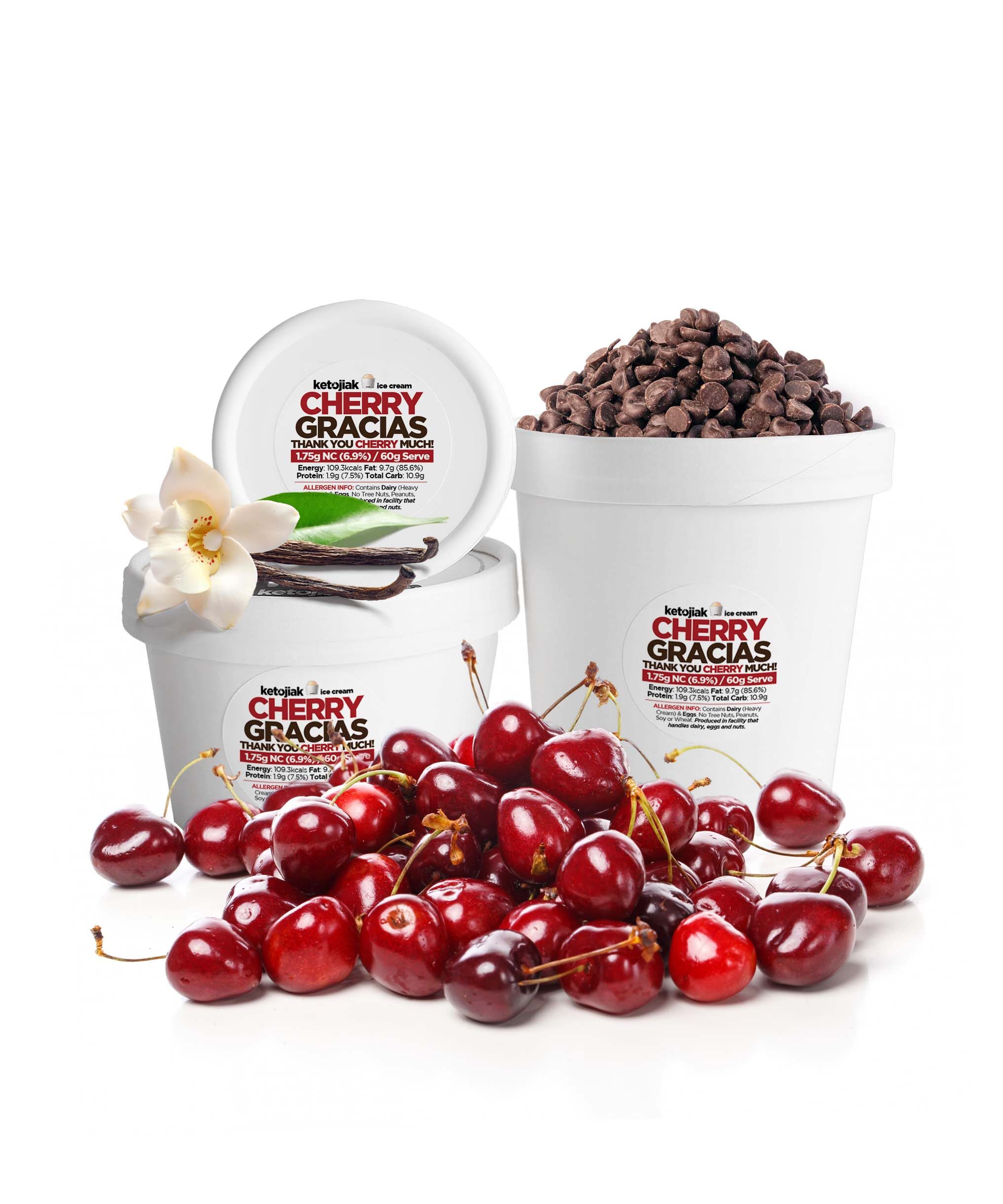 Cherry Gracias Ice Cream ⬩ Sugar-Free, Ultra-Low Carb » Ketojiak