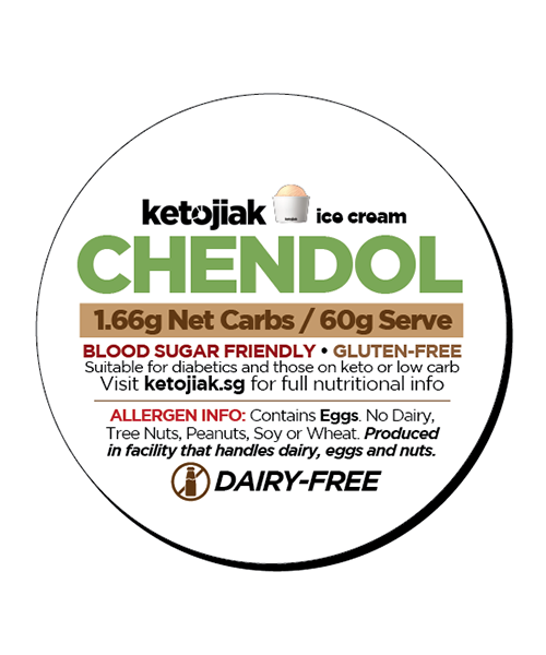 Chendol Ice Cream ⬩ Sugar-Free, Dairy-Free, Ultra-Low Carb » Ketojiak